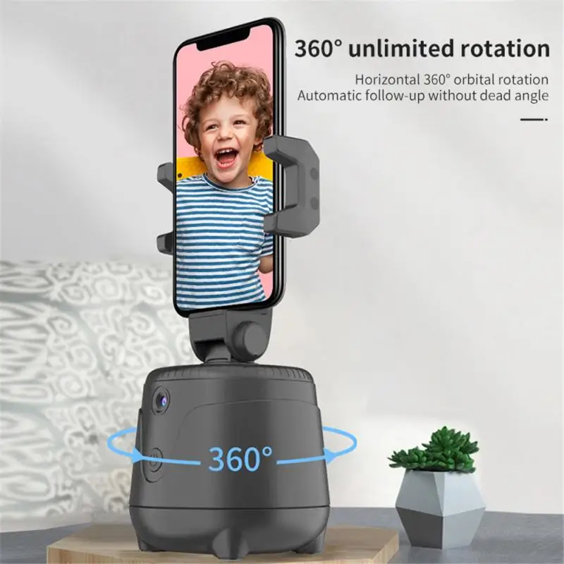 Q2 360° Rotation Smart Selfie Stick Auto Face Object Tracking Camera ...