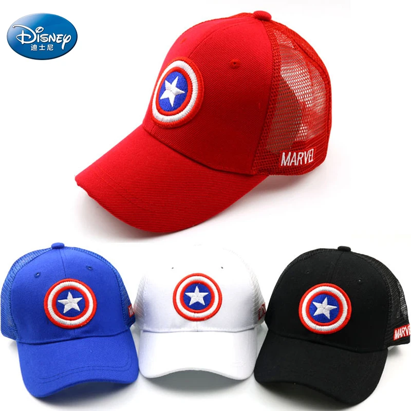 Baseball Cap Child Boy Cartoon | Hats Children Captain America - Disney ...