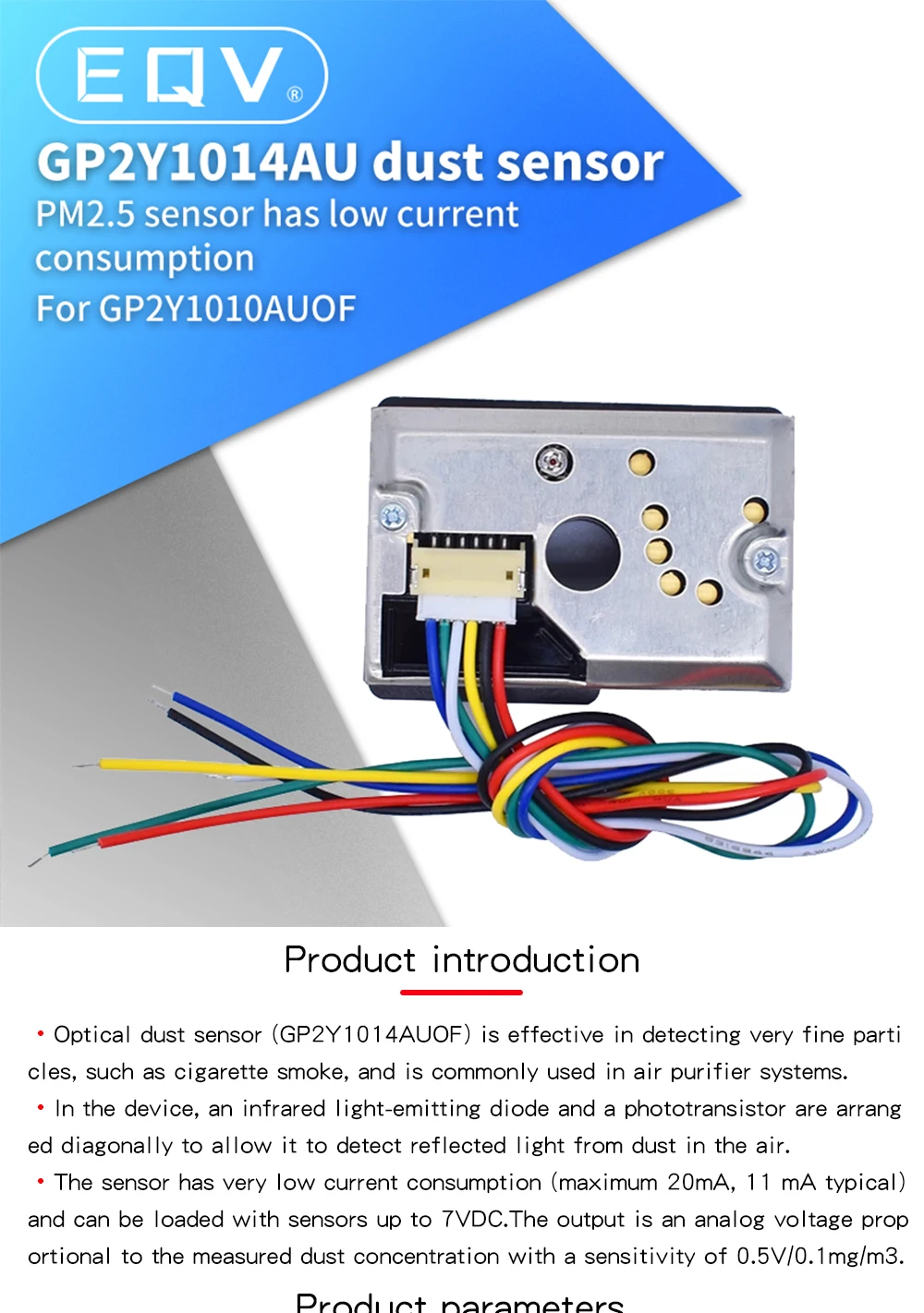 DSM501A/ GP2Y1010AU0F/ GP2Y1014AU0F Dust Sensor Smoke Particle Sensor ...