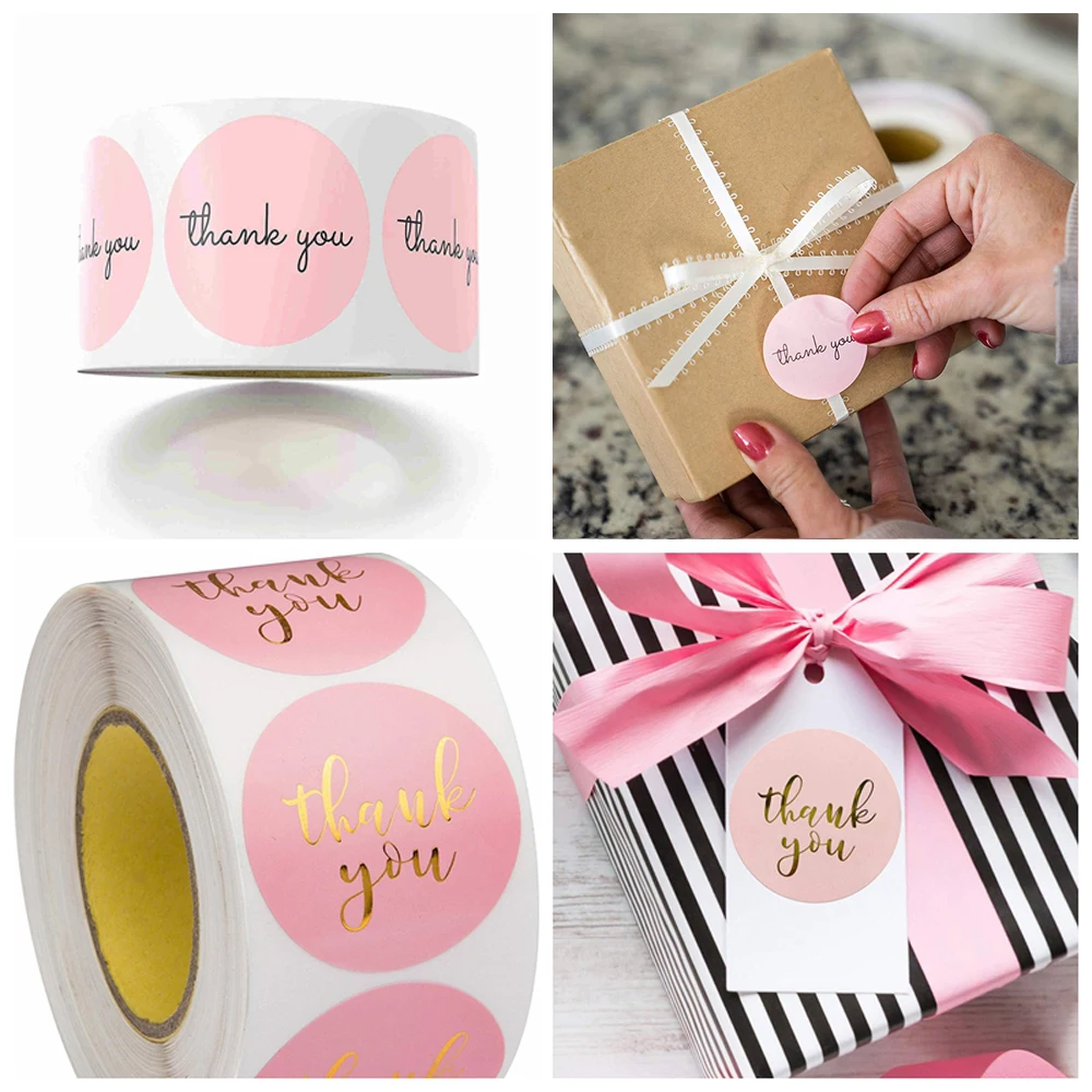 100-500pcs-Round-Thank-You-Stickers-for-Envelope-Seal-Labels-Gift ...
