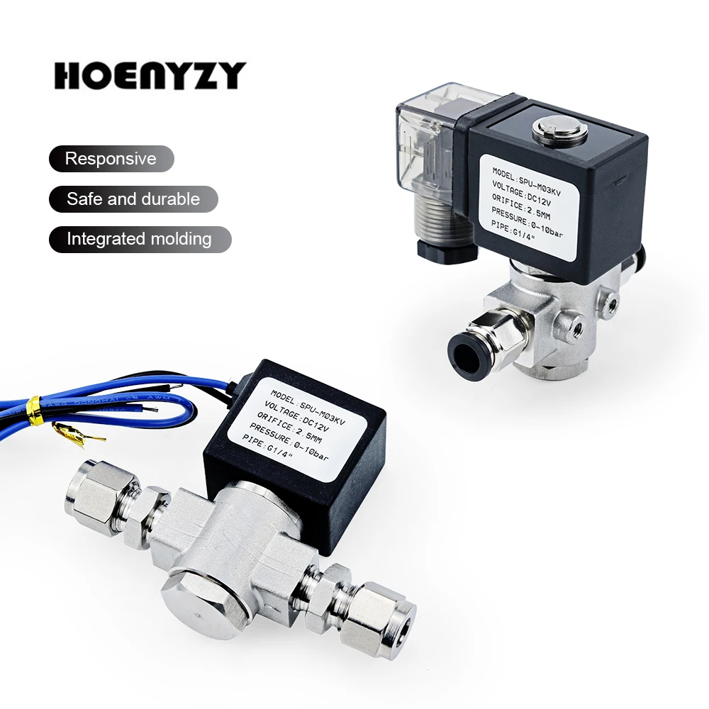 1/4" Normally Open Stainless Steel 304 Electric Solenoid Valve Dn8 12v/24v/220v/110v With Fkm ...