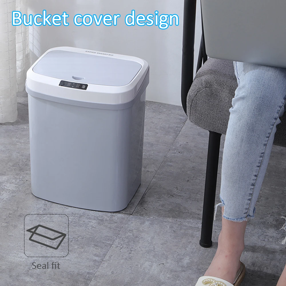 Intelligent Induction Motion Sensor Waste Bins Wide Opening Eco-Friendly Waste Garbage Bin ...