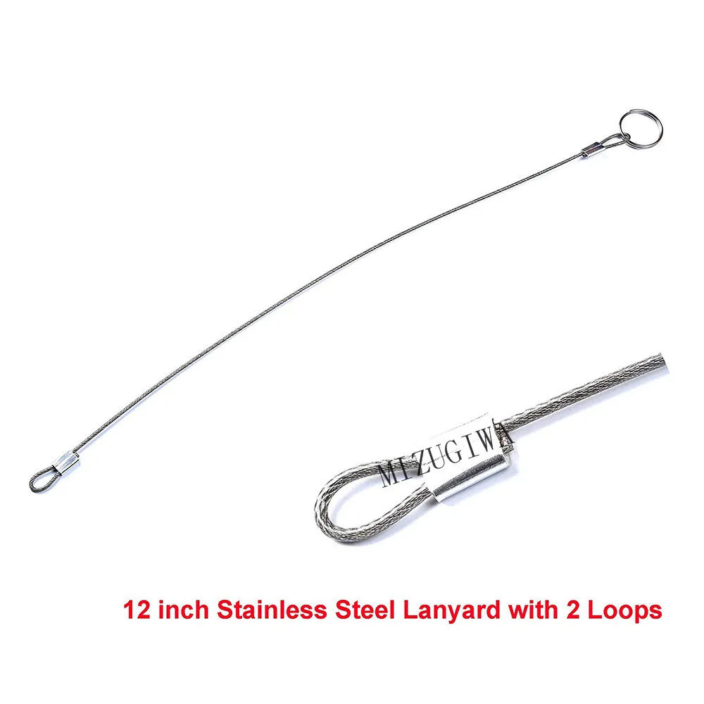 12" (30.5cm) Lanyard Cable Tether Safety Wire for Loss Prevention 2 ...