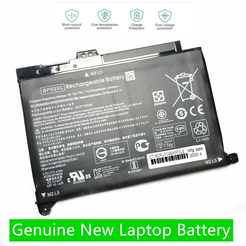 ONEVAN 41Wh 7.7V BP02XL Battery For HP Pavilion Notebook 15 849569-421 ...