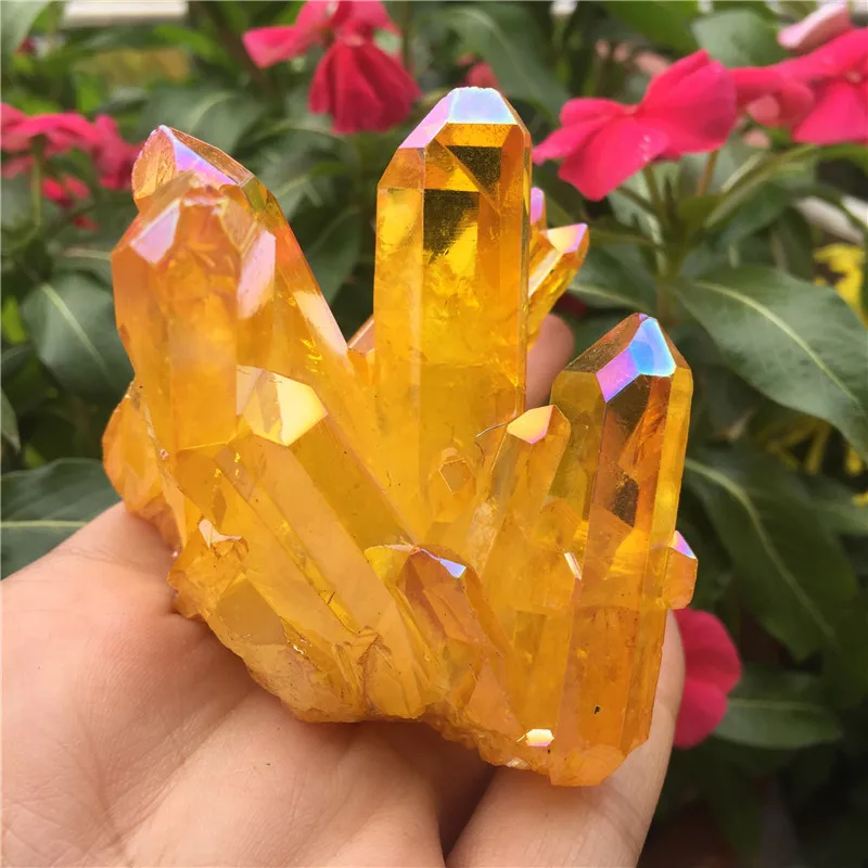 1pcs Natural crystal quartz Rare beautiful flame aura quartz crystal ...