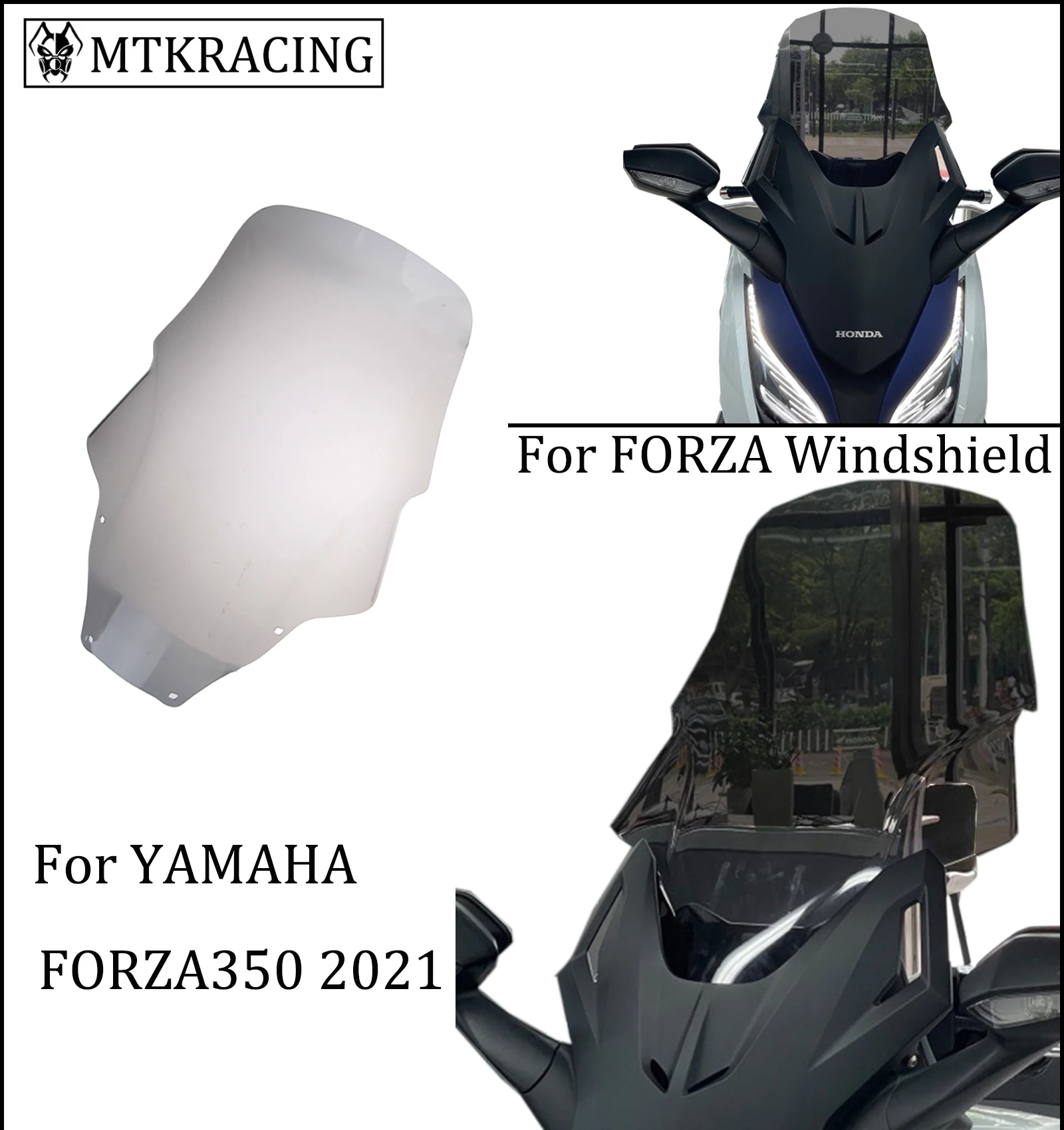 MTK RACING For HONDA FORZA 350 FORZA 350 FORZA350 Front Windshield ...