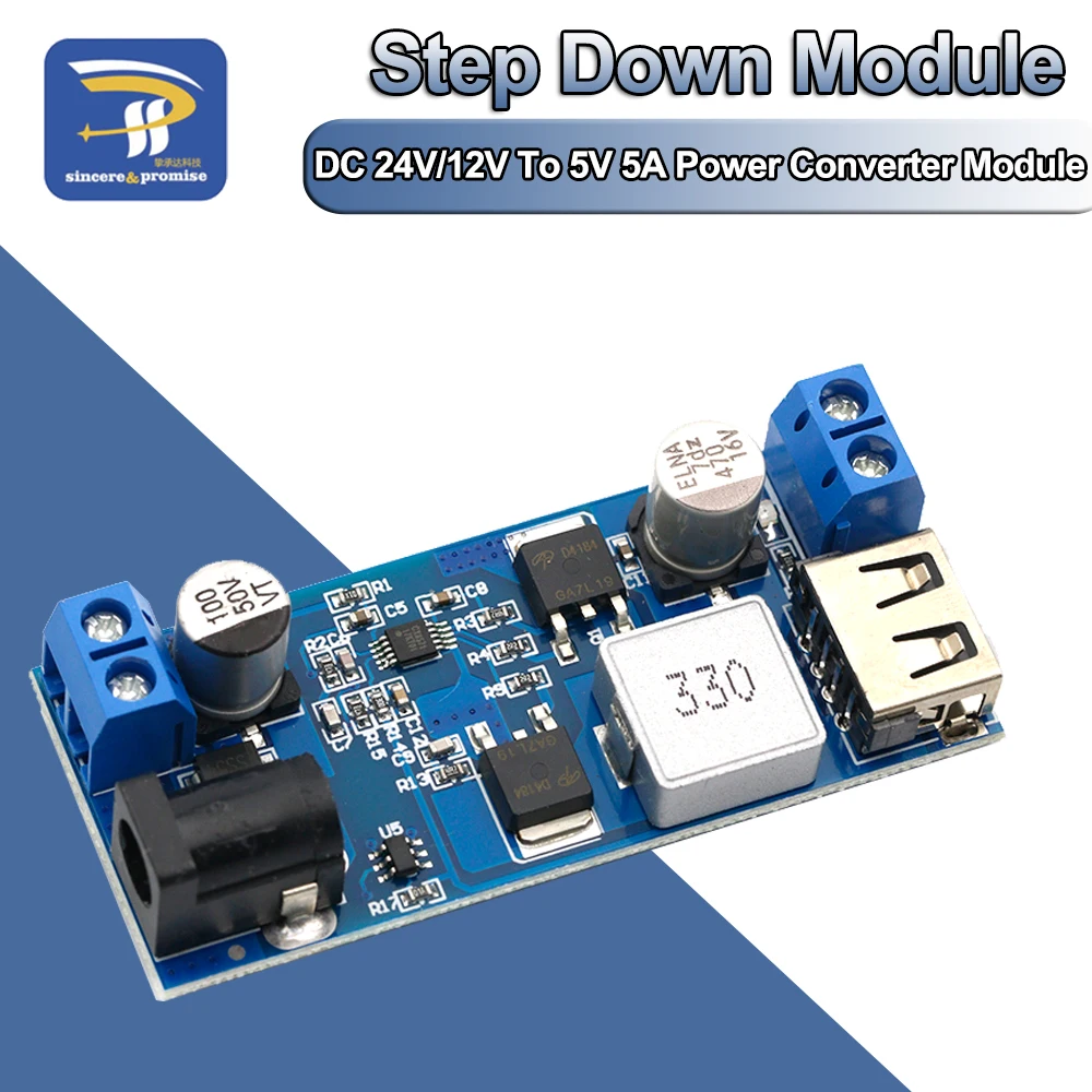 Dc-dc 24v/12v To 5v 5a Step Down Power Supply Buck Converter Replace ...