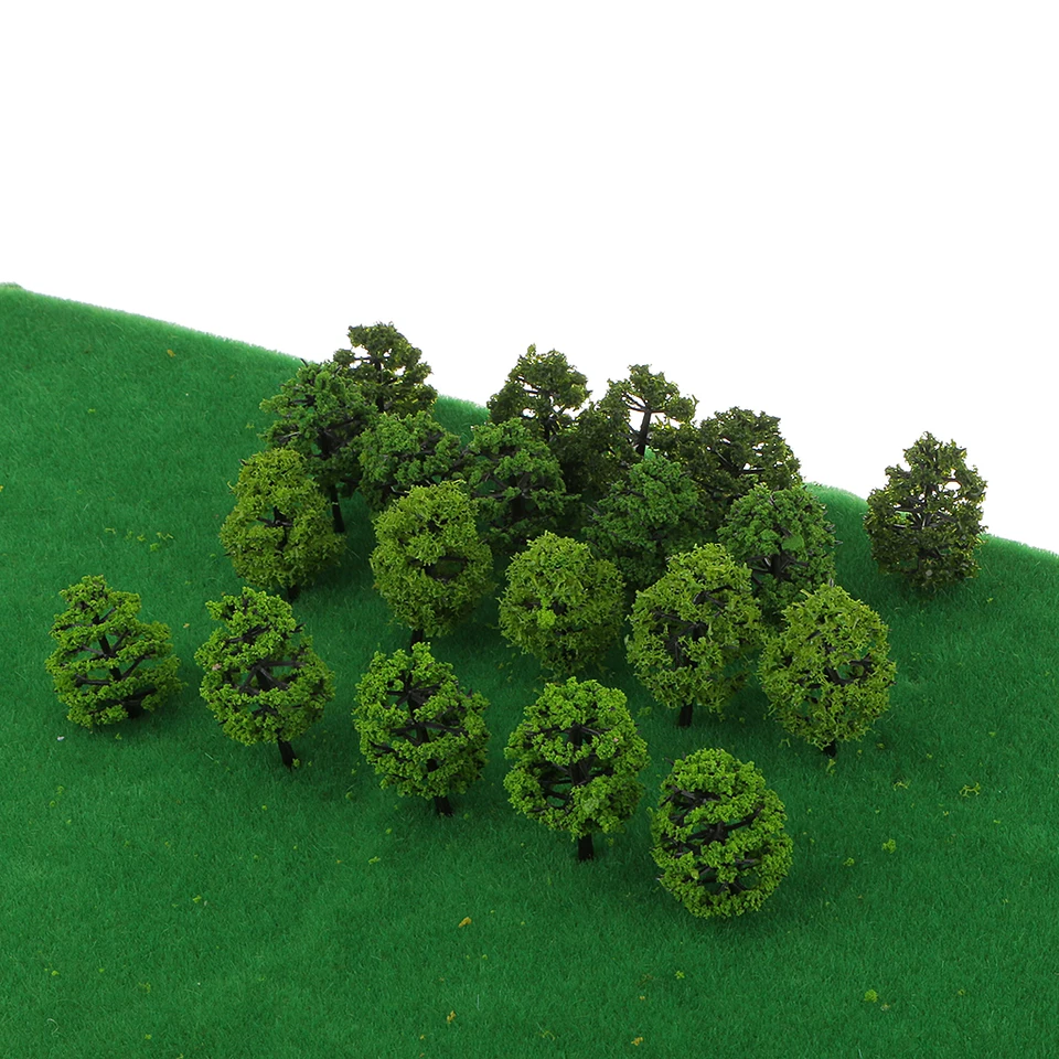 Train Set Scenery Trees 20-Piece 1:200 Scale Model Trees - Realistic ...