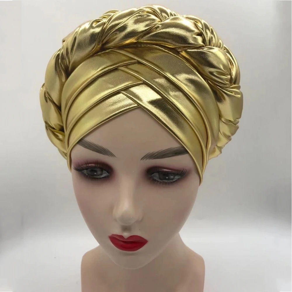 2021 African Braid Turbans For Women Auto Gele Headties Nigerian Female ...
