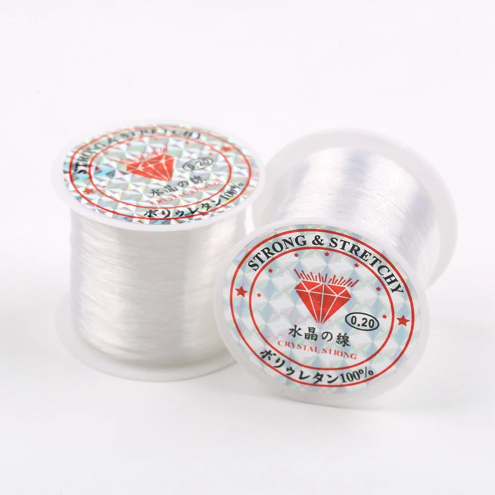 Hilo de nailon transparente para abalorios, hilo de pescar no elástico ...