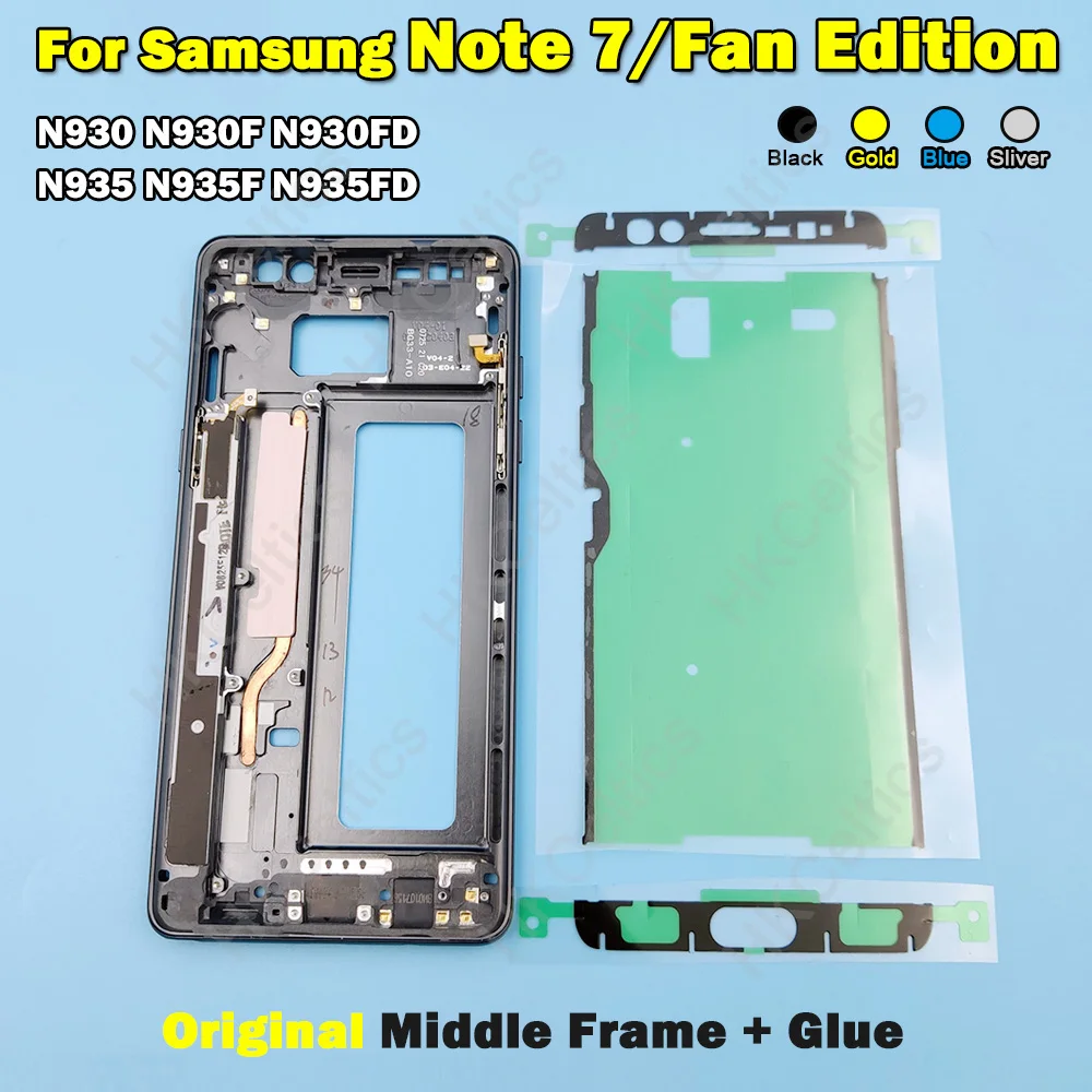 Original Middle Frame For Samsung Galaxy Note 7 Fe N930f N935f +volume ...
