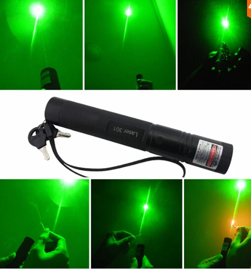Poderoso-Laser-Verde-Sight-Pointer-Foco-Ajust-vel-Caneta-Laser-Burning ...