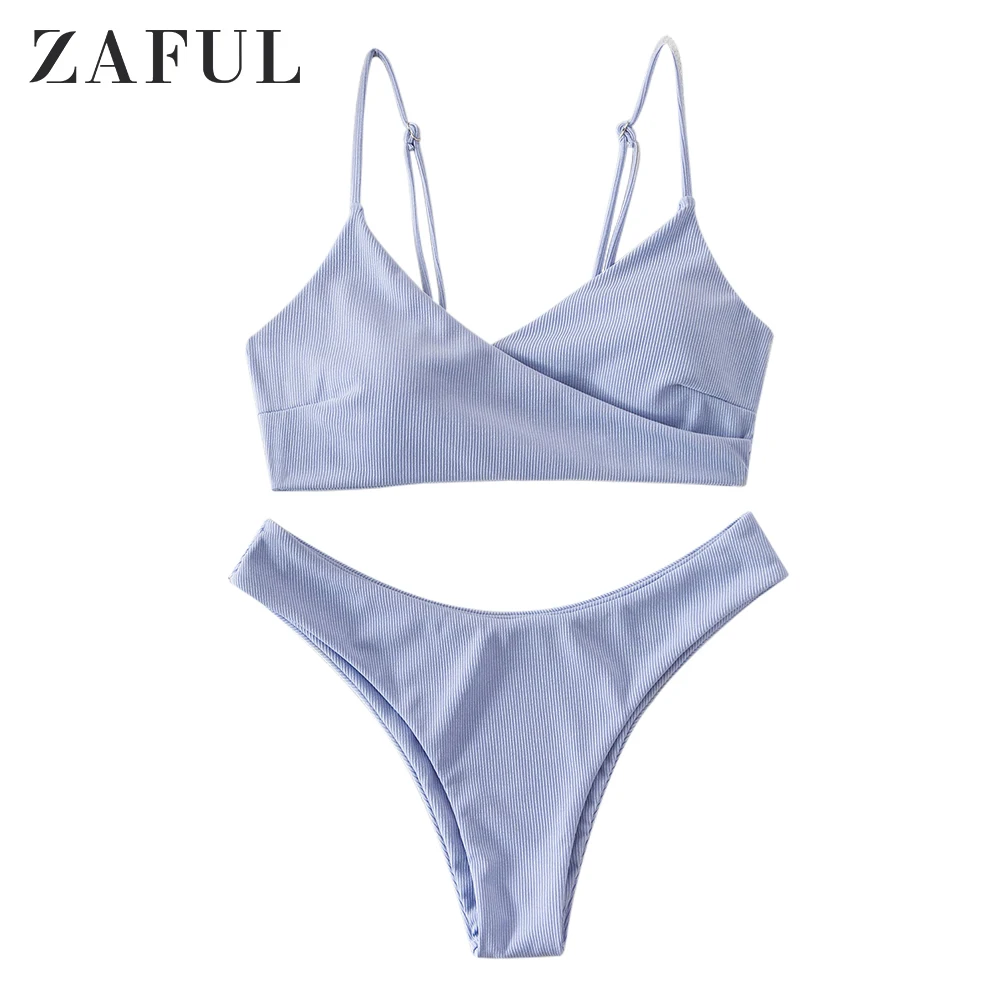 Zaful Ribbed High Cut Cami Bikini Swimwear Body Suits Aliexpress