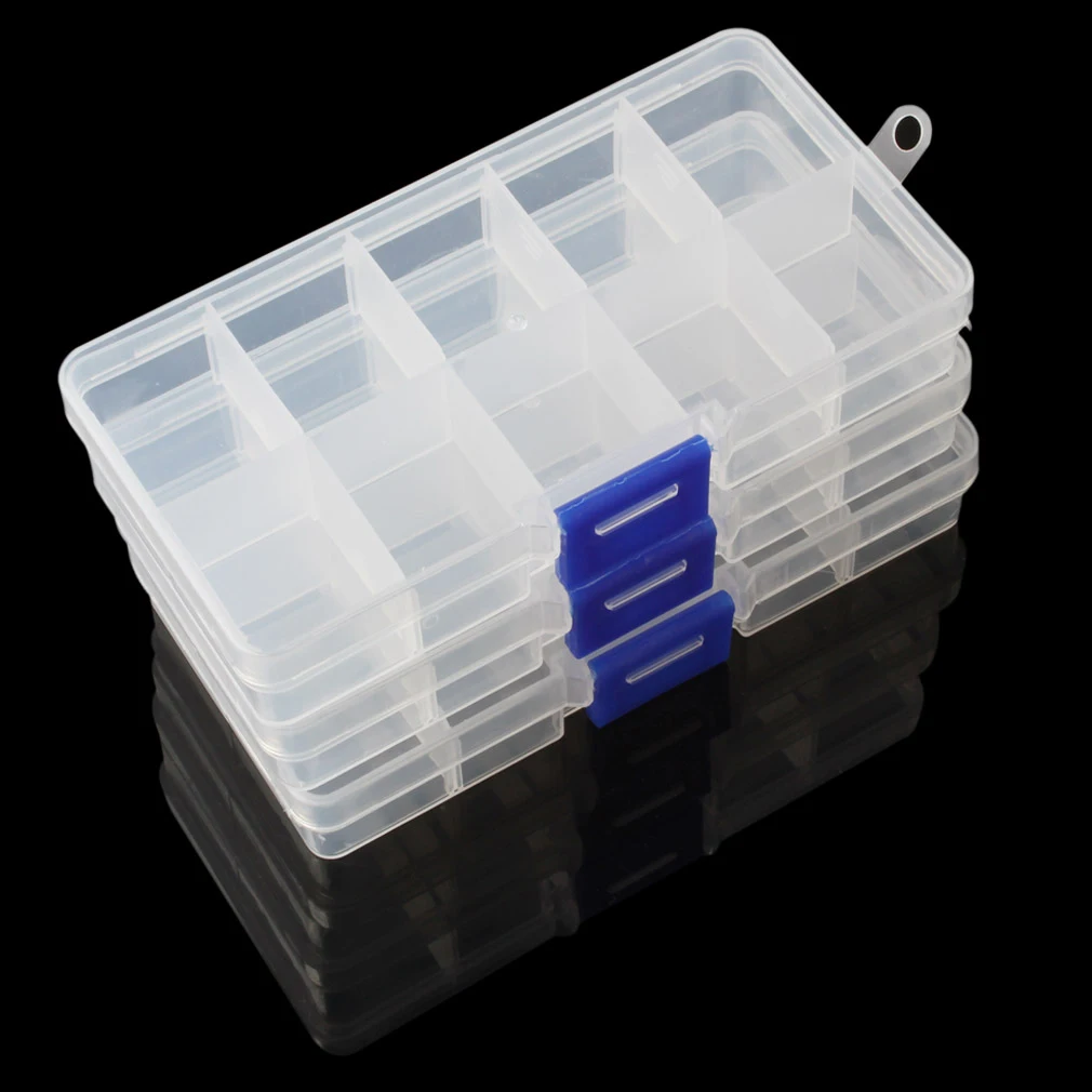Plastic-Storage-Box-Organiser-Case-Compartment-Adjustable-Container-for ...