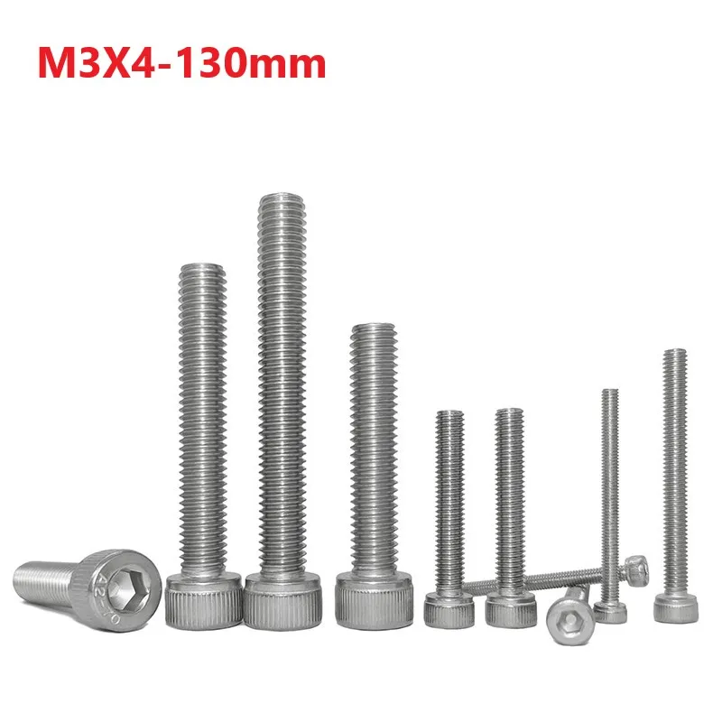 M3-Hex-Socket-Bolts-304Stainless-Steel-Extend-Screws-3mm-4-5-6-8-10-30 ...