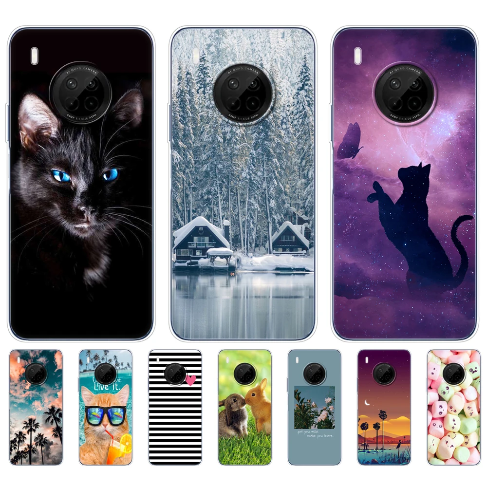 For Huawei Y9A Case 6.63" Silicon Soft TPU Back Phone Cover For Huawei ...