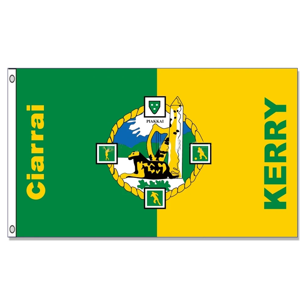County-Kerry-flag-Irish-State-County-Flag-3x5FT-banner-100D-150X90CM ...