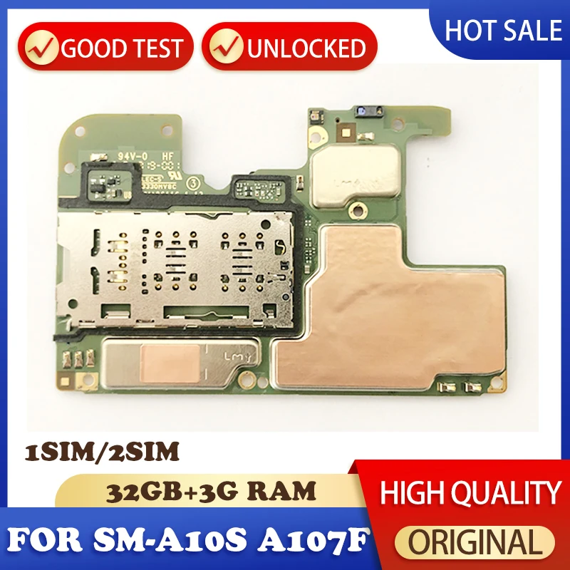 Free shipping Original For Samsung Galaxy A10S A107F Motherboard 32GB ...