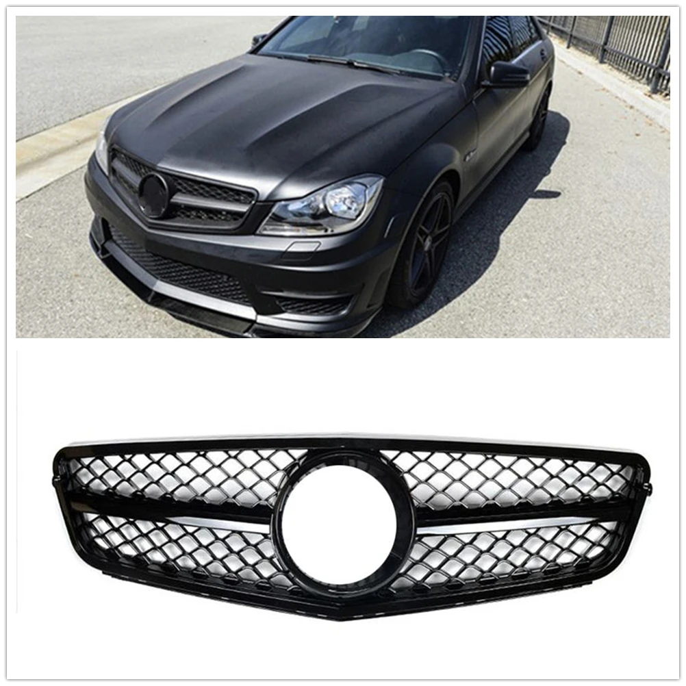 Front Grille Grill For Mercedes Benz W204 C Class 2008-2014 C180 C200 ...