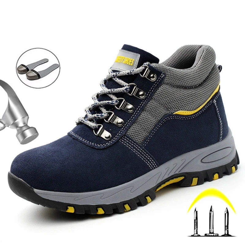 Botas de segurança à prova d'água para trabalho, sapatos masculinos com ...