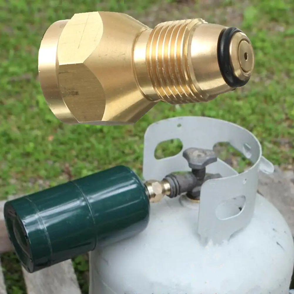 Outdoor-Propane-Refill-Brass-Adapter-Gas-1-Lb-Cylinder-Tank-Coupler ...