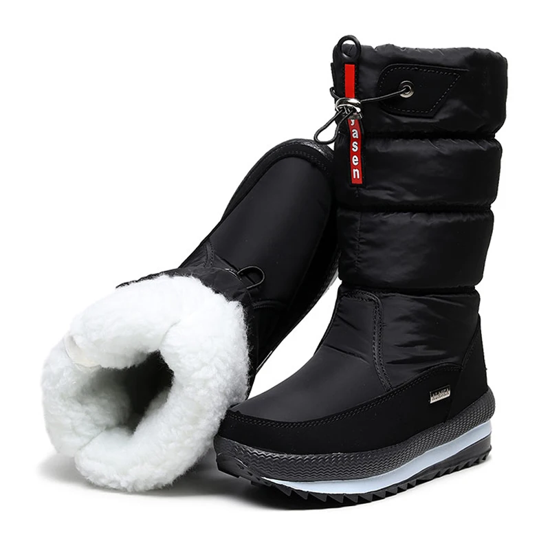 Botas-de-neve-com-plataforma-para-mulheres-pel-cia-grossa-imperme-vel ...