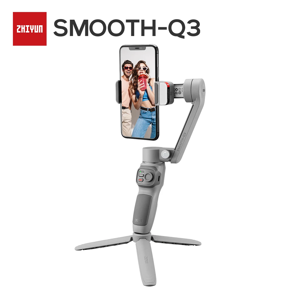 Zhiyun Official Smooth Q3 Phone Gimbal 3-axis Smartphones Handheld Stabilizer Fill Light For ...