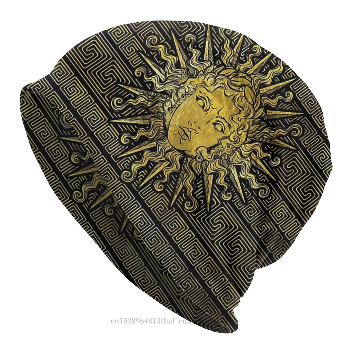 Apollo Sun Symbol Bonnet Homme Fashion Ancient Greek Mythology Skullies ...