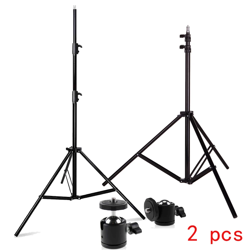 Photo-Studio-2PCS-Light-Stands-Professional-6-6ft-2M-Light-Stand ...