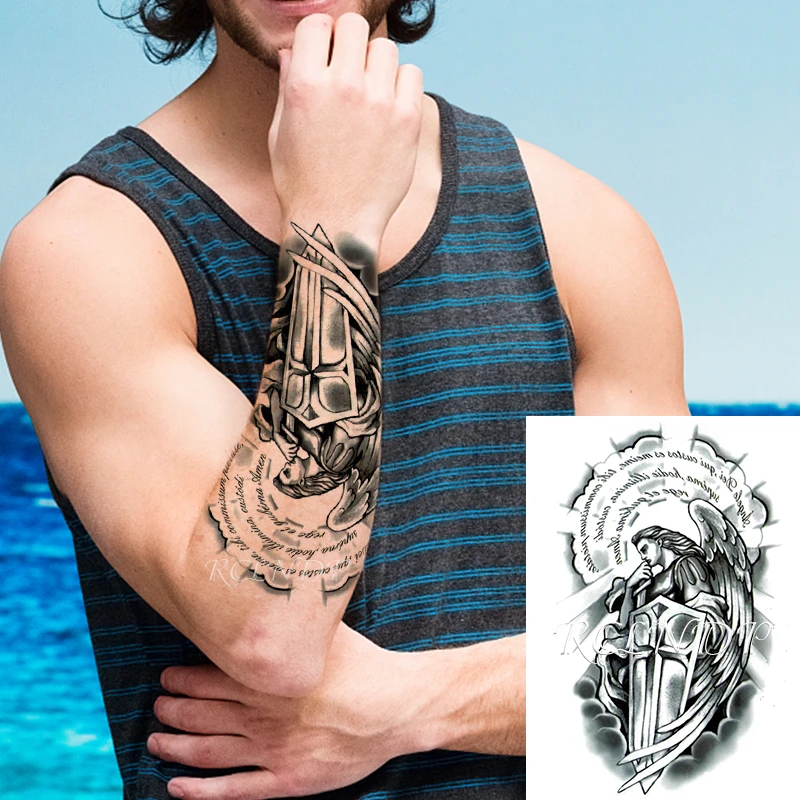 Sword And Shield Tattoo