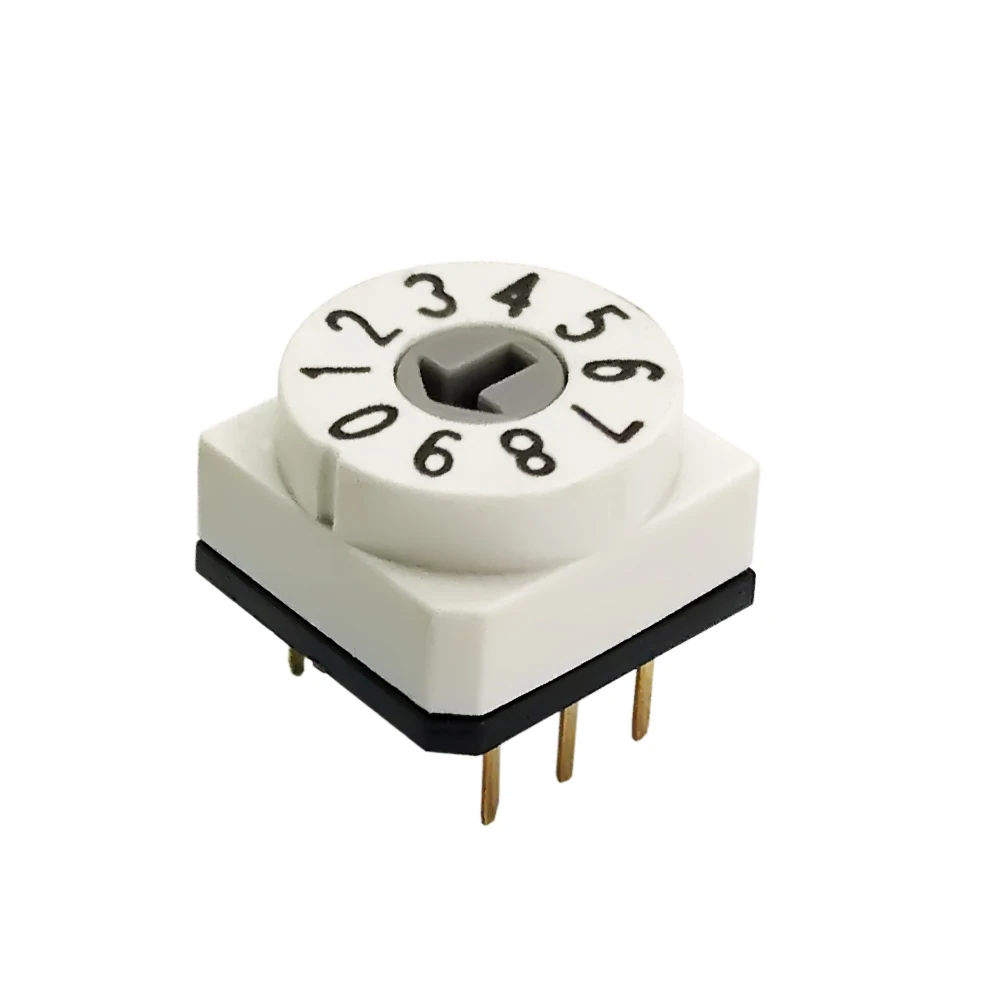 IP67 Waterproof Rotary Coding Switch 10*10mmDIP Dialing 0 9 Gear ...