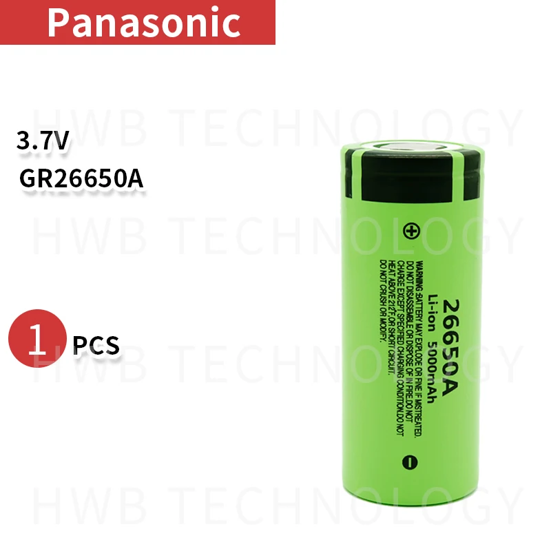 100% Original New Battery For Panasonic 26650A 3.7V 5000mAh High ...