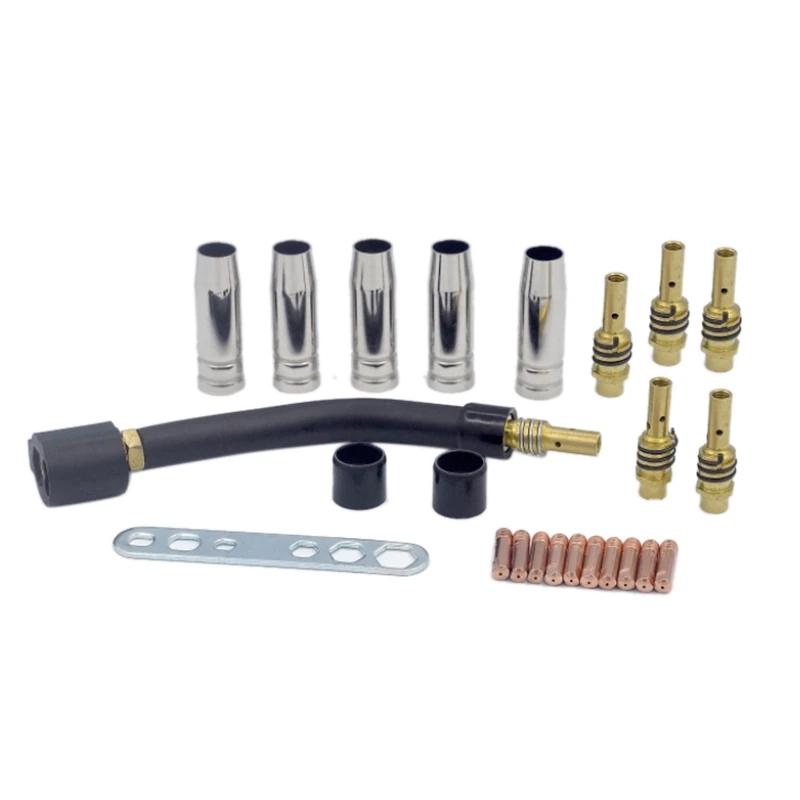 24Pcs/Set 15AK Binzel Torch Tool Consumables Electrode And Shield Cups ...