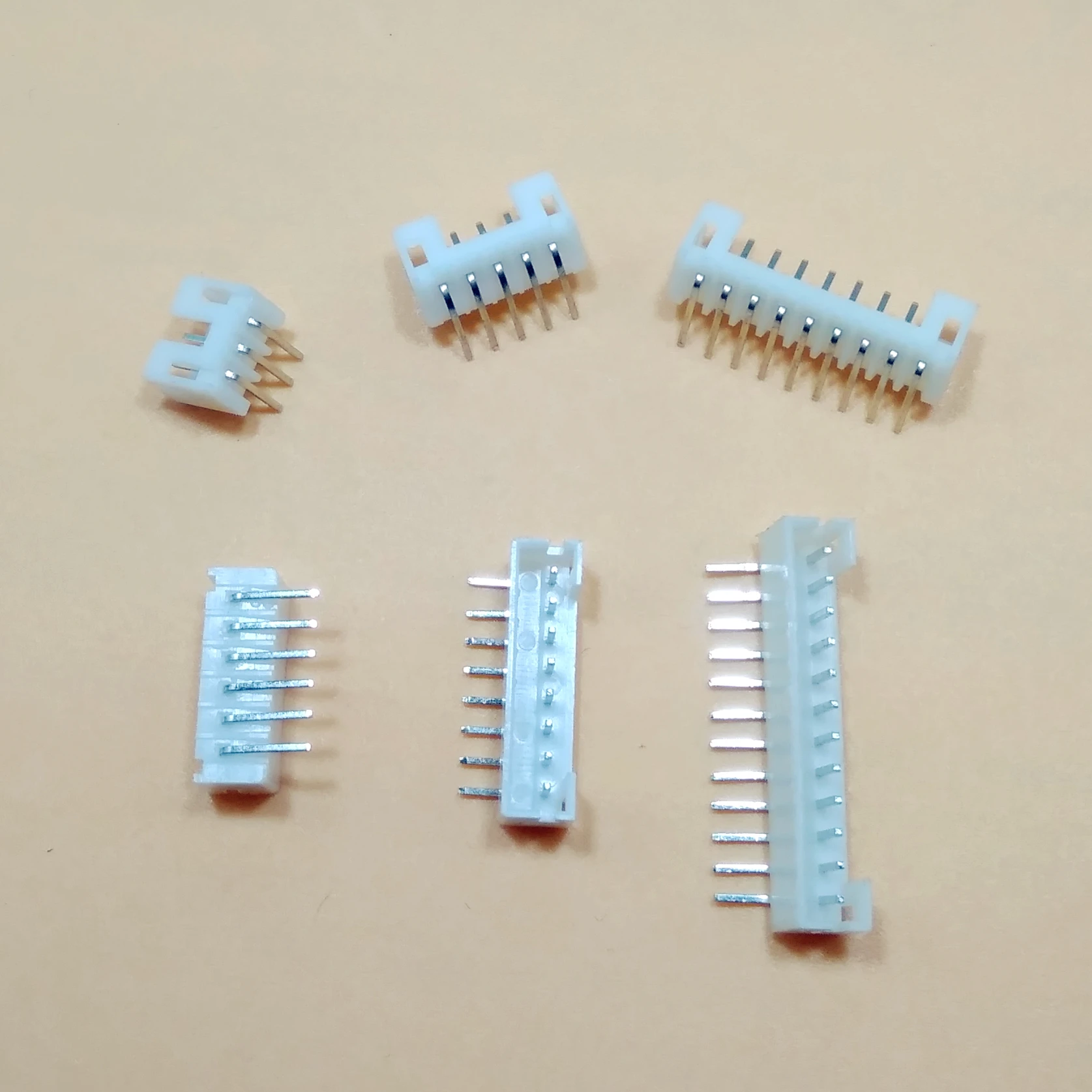 100 pcs of PH 2.0mm 2 10Pin Right Angle JST Socket Male Connector White ...