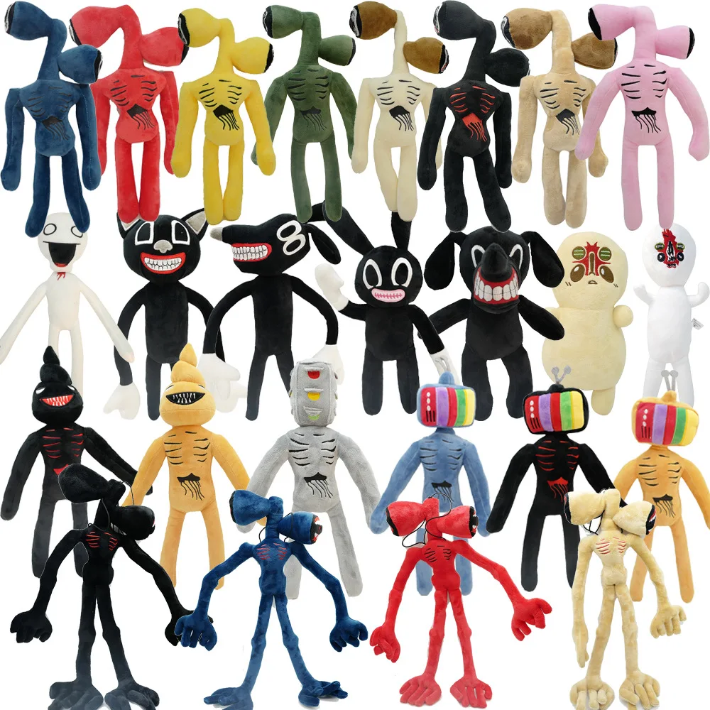 30-55cm Siren Head Plush Toy White Black Sirenhead Stuffed Doll Horror ...