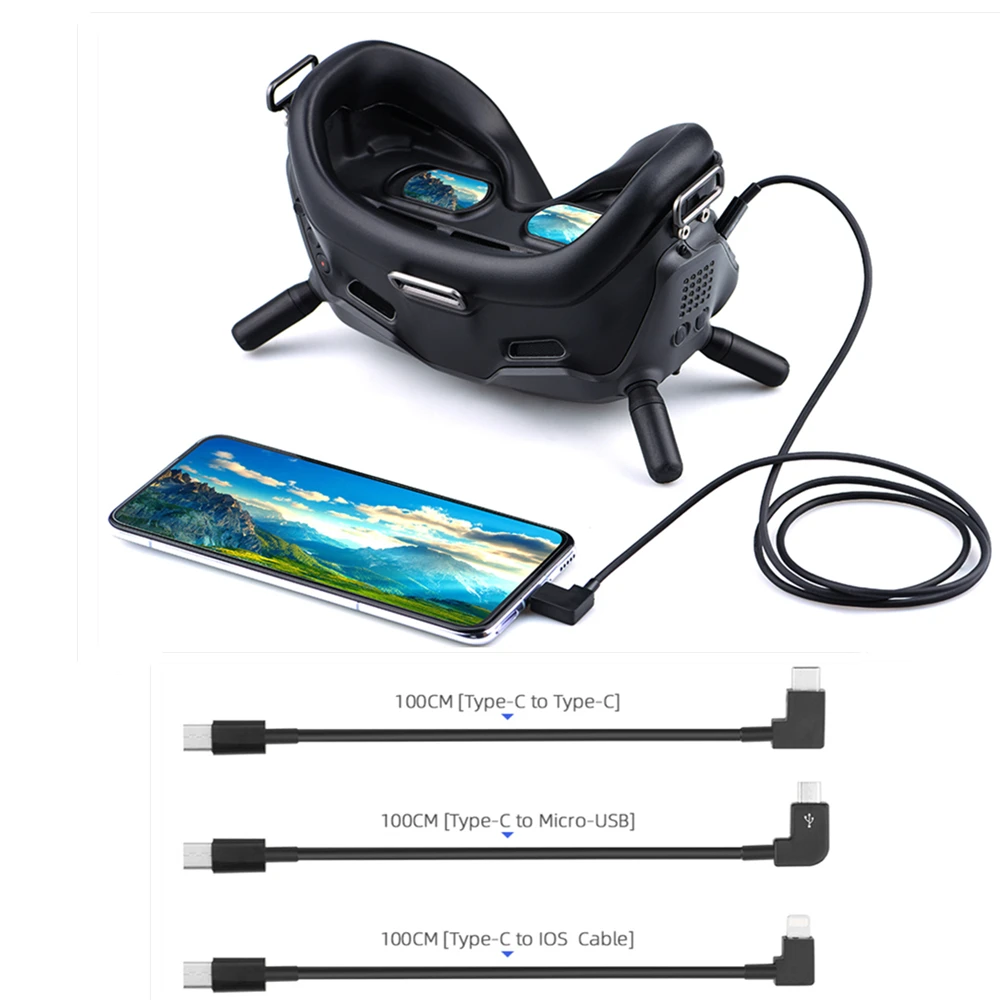 Cable de datos para DJI FPV Combo Goggles V2 IOS/Tipo C/Adaptador Micro ...