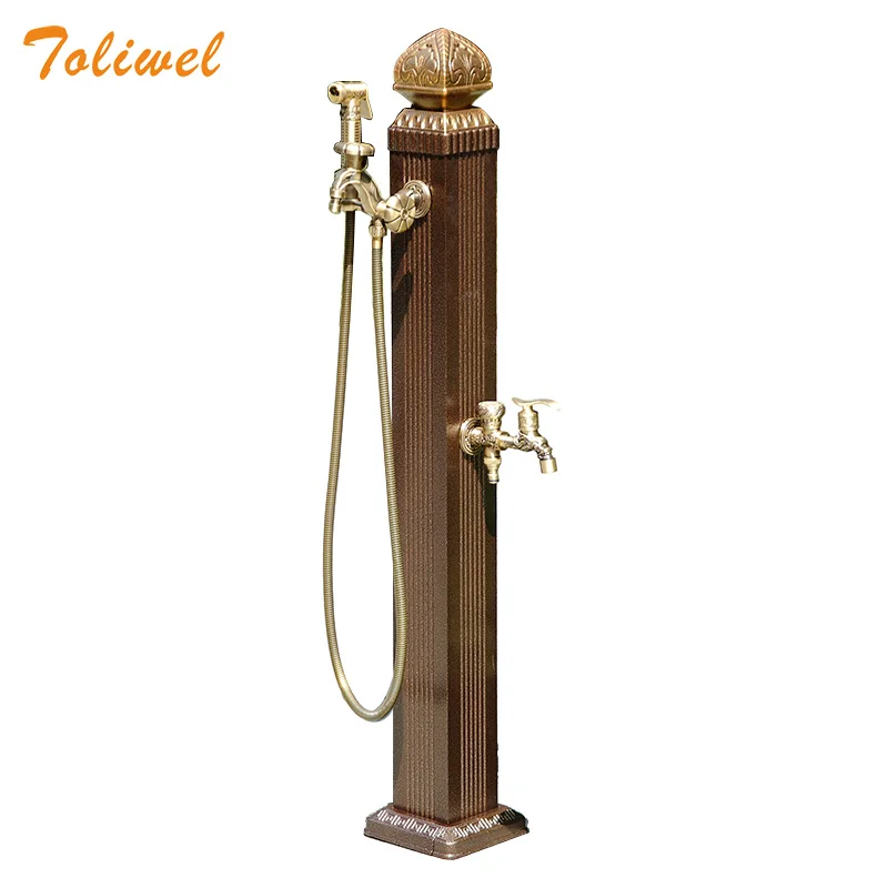 Garden Water Column Square Watering Irrigation Floor Mounted Water Tap ...