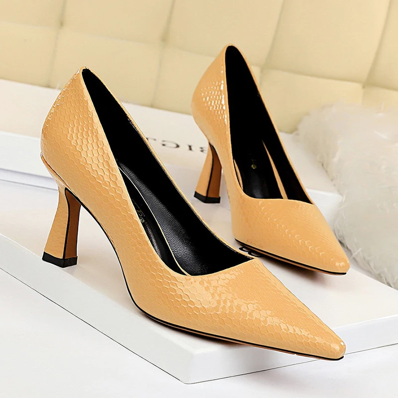 Women Pumps Classic High Heels Shoes Woman Patent Leather Women Heels ...