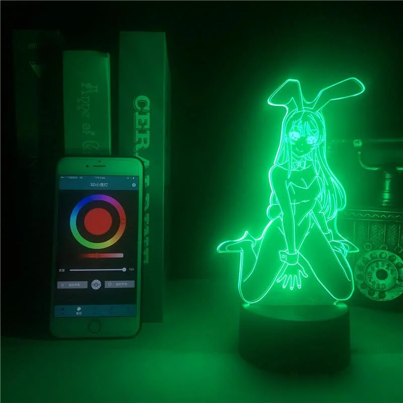 Led Night Light Zero Two Figure Table 3d Lamp Light Anime Waifu Gift ...