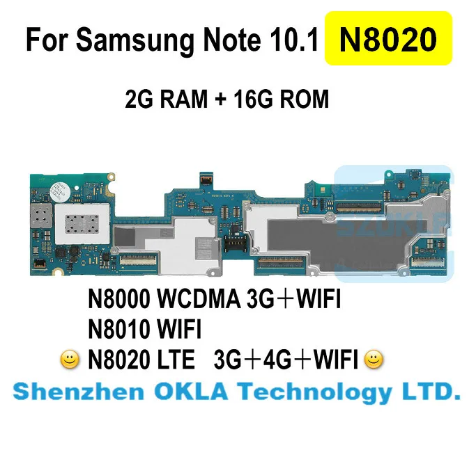 1pcs For Samsung Galaxy Note 10.1 N8000 N8010 N8020 2gb Ram 16gb Wcdma ...