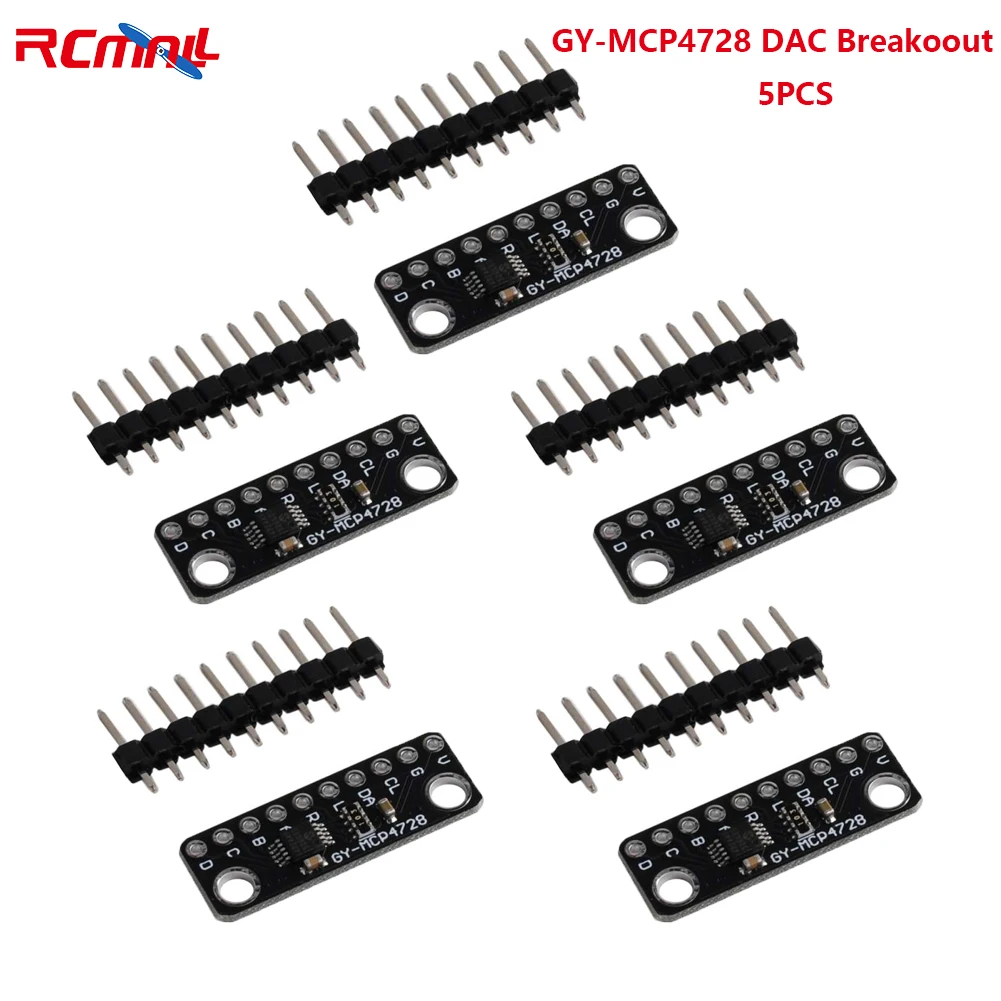 5Pcs-MCP4728-12-Bit-Breakoout-12bits-I2C-Digital-to-Analog-Converter ...