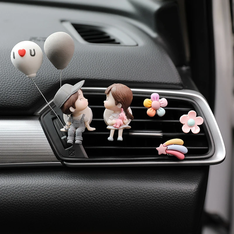 Car Decoration Cute Cartoon Couple Action Figure Doll Balloon Interior ...