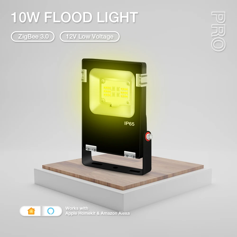 GLEDOPTO-LED-Floodlight-Outdoor-12V-10W-Zigbee3-0-RGBCCT-Flood-Light ...
