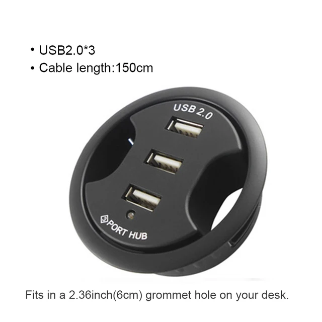 USB HUB USB3.0 Mount In Desk Multi USB 2.0 Ports With SD/TF Headphone ...