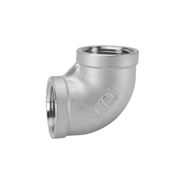 304 Stainless Steel 90 Degree Elbow Dn6 DN8 DN10 DN15 DN20 DN25 DN32 1/2" BSPT For Connect Pipes ...