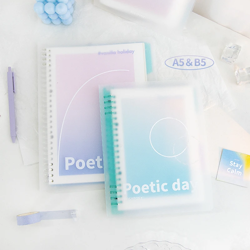 Rosyposy-Poetic-Day-Binder-Notebook-A5-B5-Loose-Leaf-Transparent-Cover ...