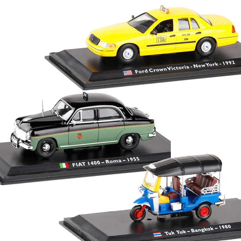 Cute Alloy static Model 1:43 Simulation of Automobile Taxi Thai Tripod ...
