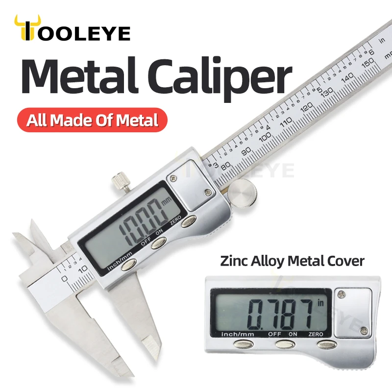 Metal Caliper Digital Pachometer Professional Vernier Caliber Measuring ...