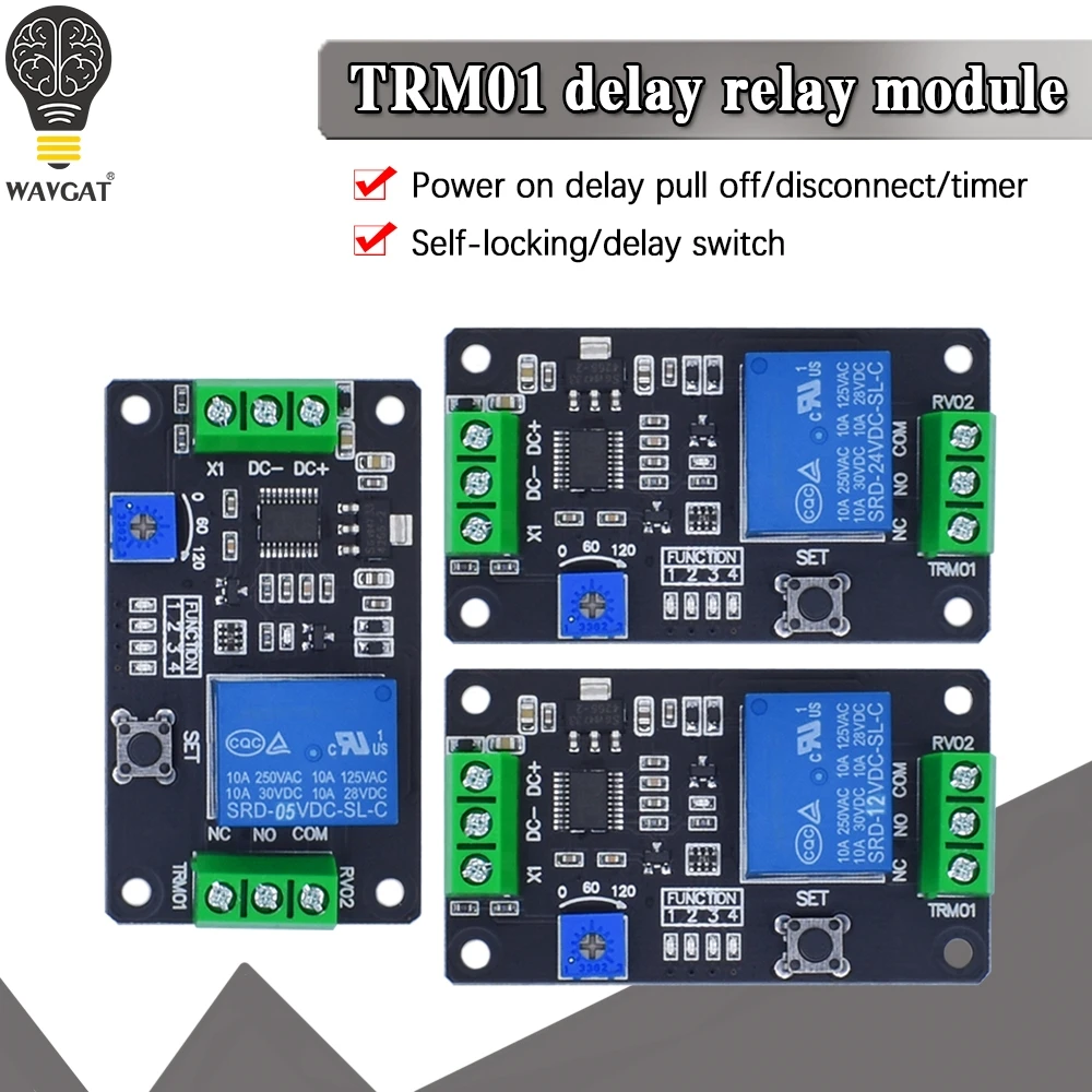 TRM01-Delay-Timer-Relay-Multi-functional-Delay-Time-Relay-Self-locking ...