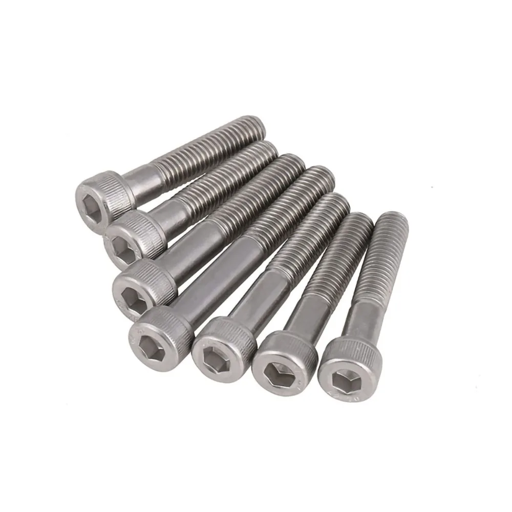 M10(1pcs)-45mm -Vis à tête hexagonale à demi dent en acier inoxydable 304, vis Allen à filetage ...